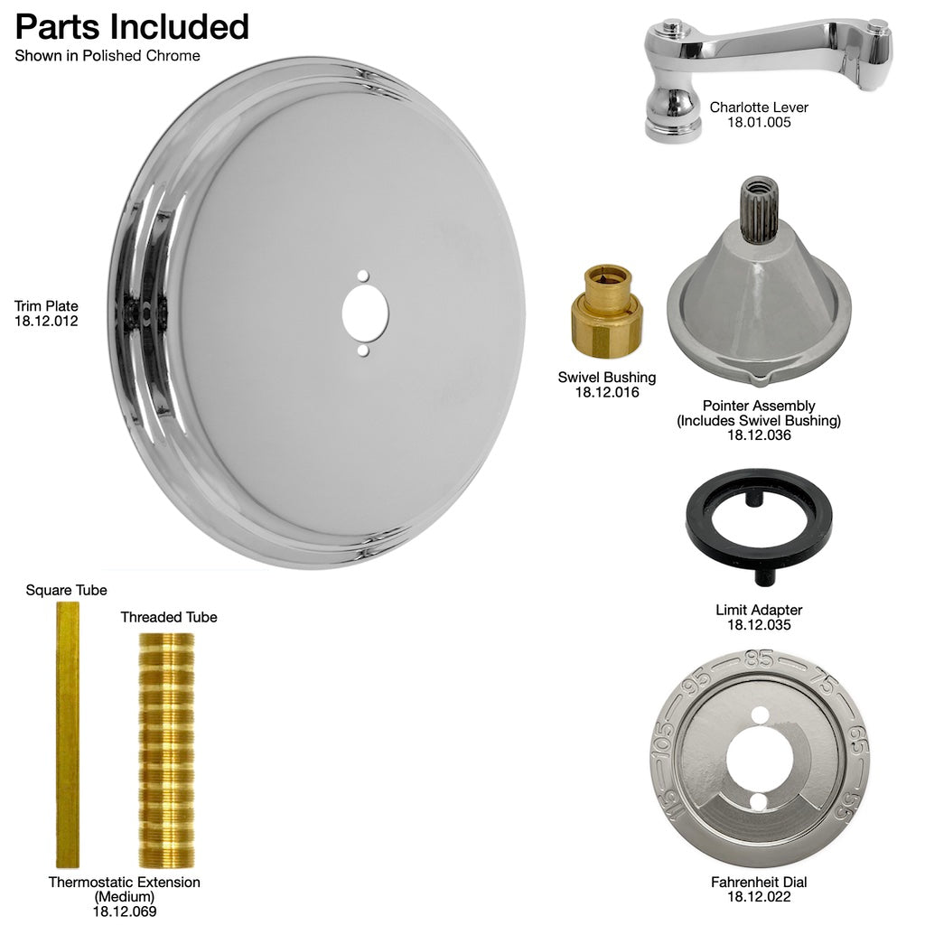 Trim for Sigma 300 Series 1/2" Thermostatic Shower Set with Charlotte ...