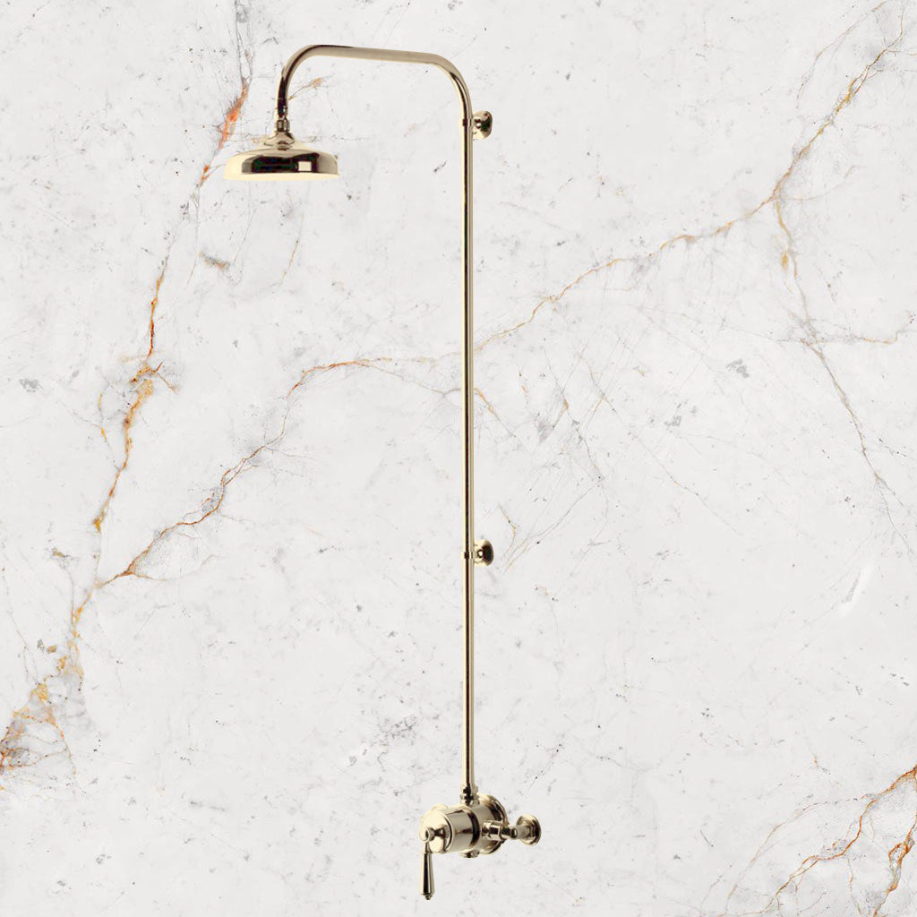 Waterworks Easton Classic Exposed Thermostatic Shower System with 8" R ...