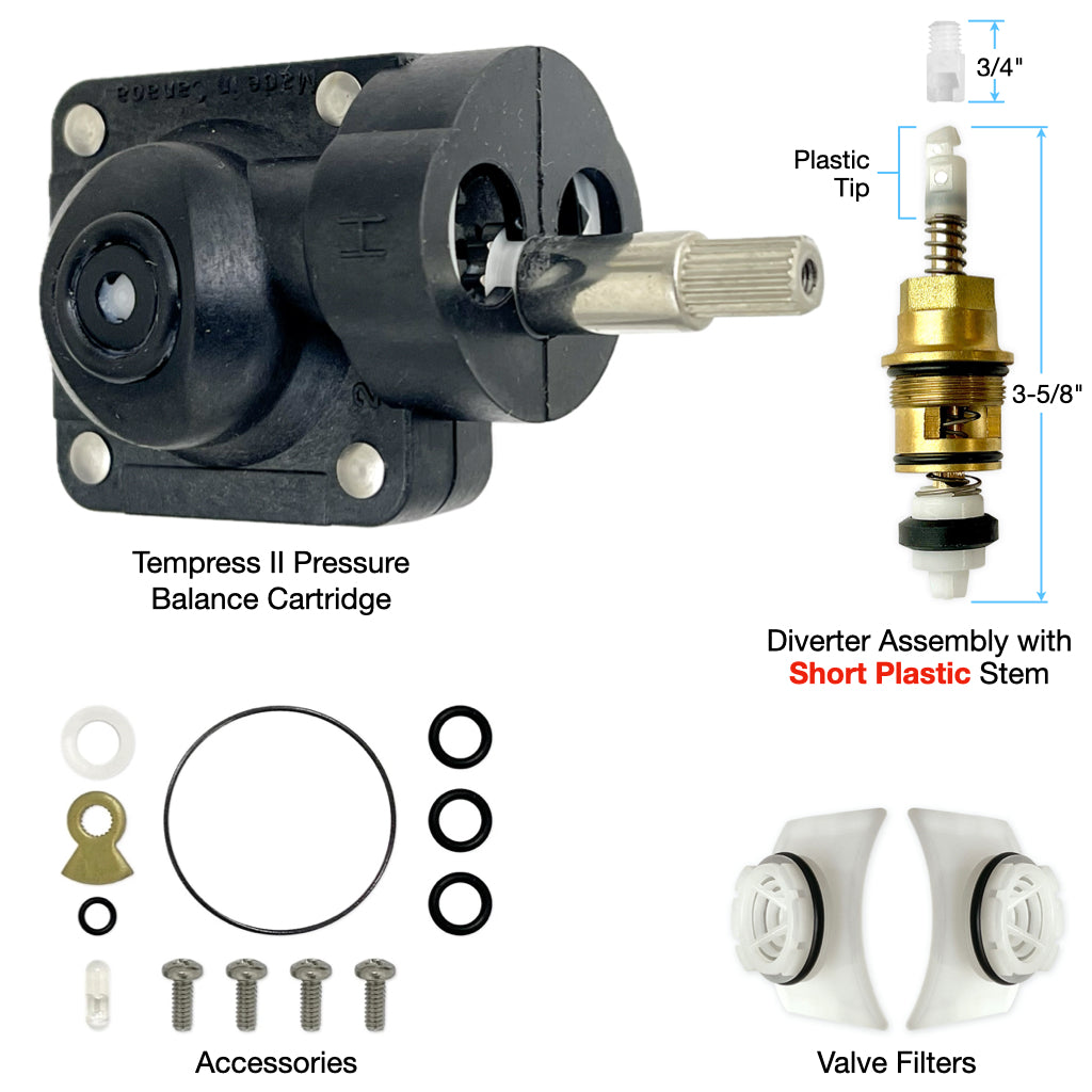 Tempress II Valve Maintenance Service Pack with Diverter with Plastic ...