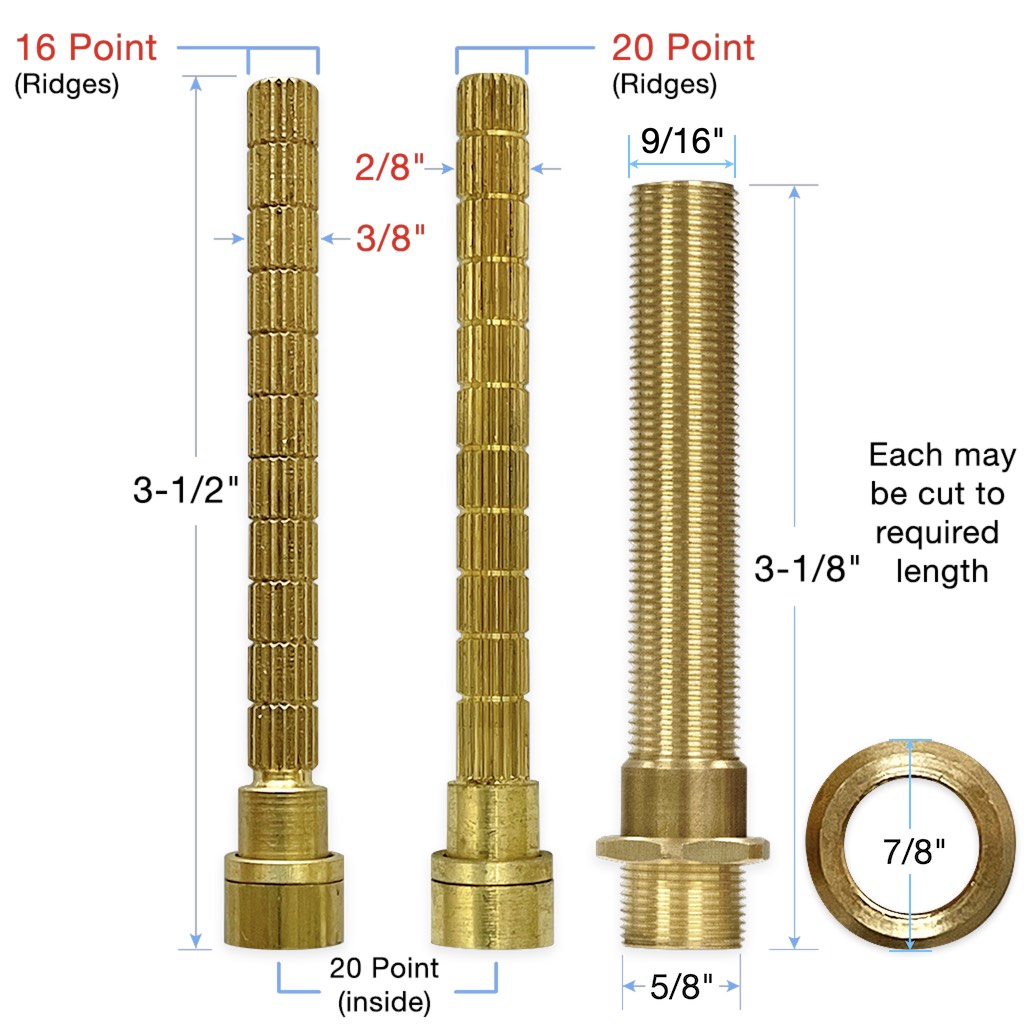 Sigma Stem Extension and All Thread Tube Kits – Sigma Faucet Parts