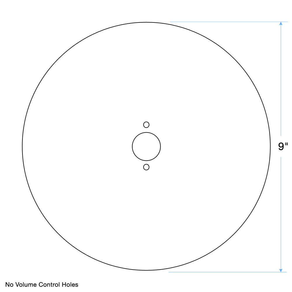 9" Round Contemporary Trim Plate with No Volume Control Holes for Sigm ...